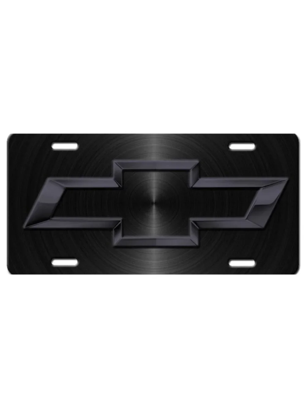 Accents | Cool Black Chevy Bowtie Logo On All Back Vanity Aluminum ...